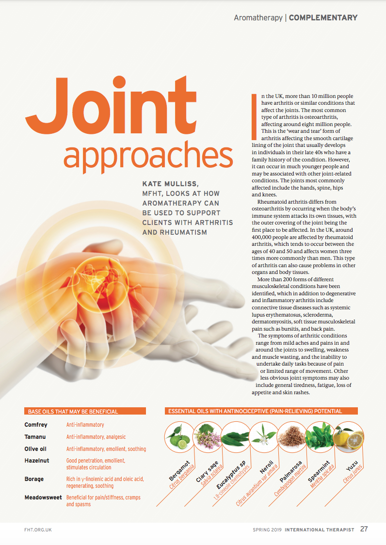 Aromatherapy for arthritis and rheumatism – FHT Blog