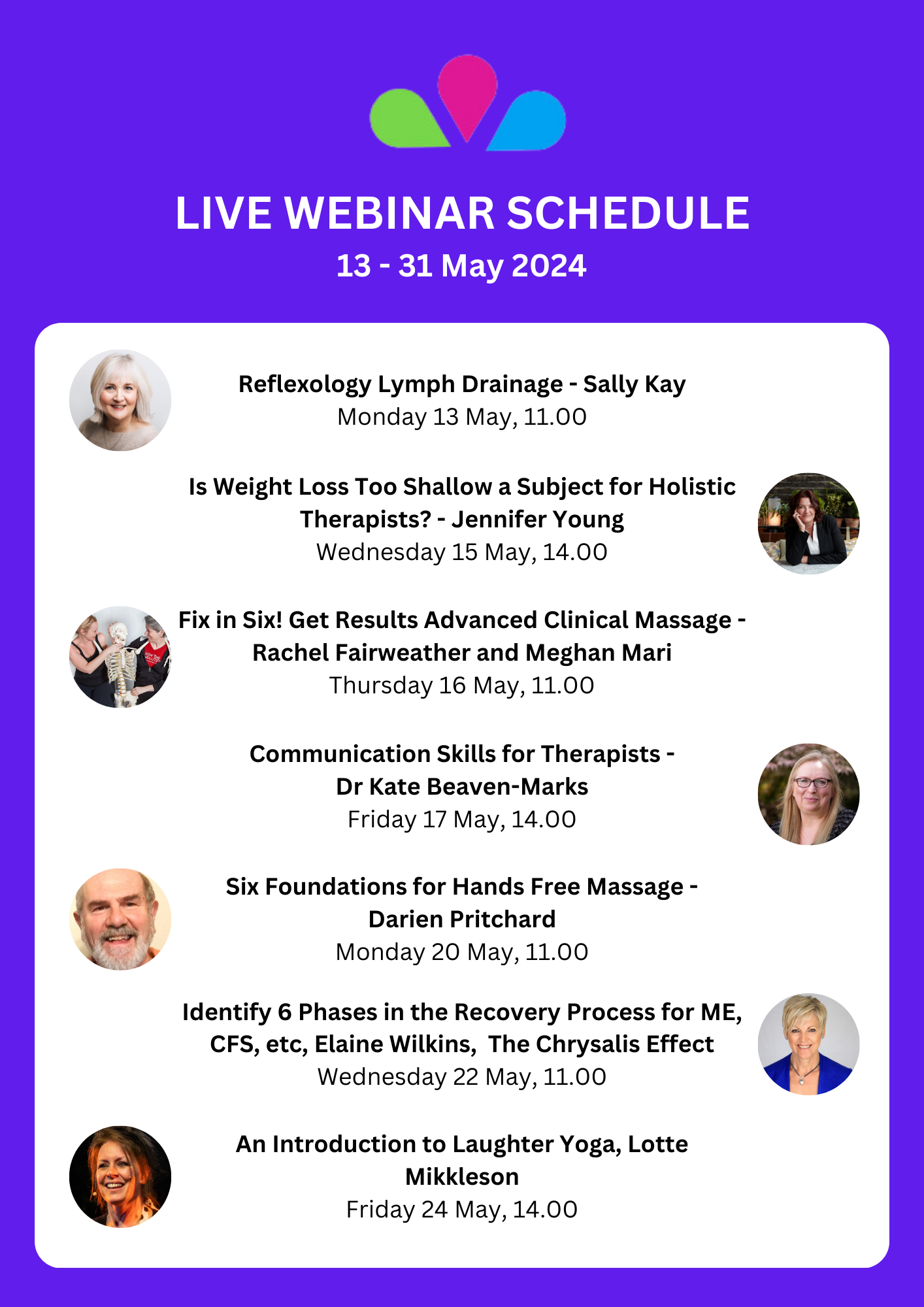 Training Conference Live Webinar Schedule – OUT NOW! – FHT Blog